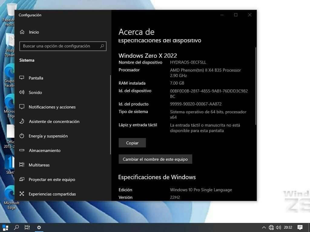 Windows Zero X Lite: Baseado no Windows 10 Pro 22H2 - Salvando PC Fraco